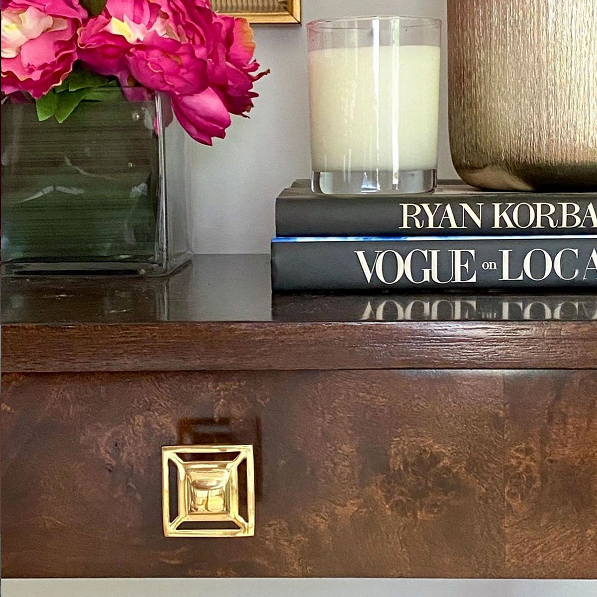 Evans Solid Brass Knob - Polished Brass Square Hardware - In Stock ...